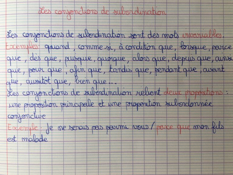 Propositions subordonnées – cours de français collège et lycée