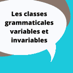 Classes grammaticales et fonctions des mots dans la phrase